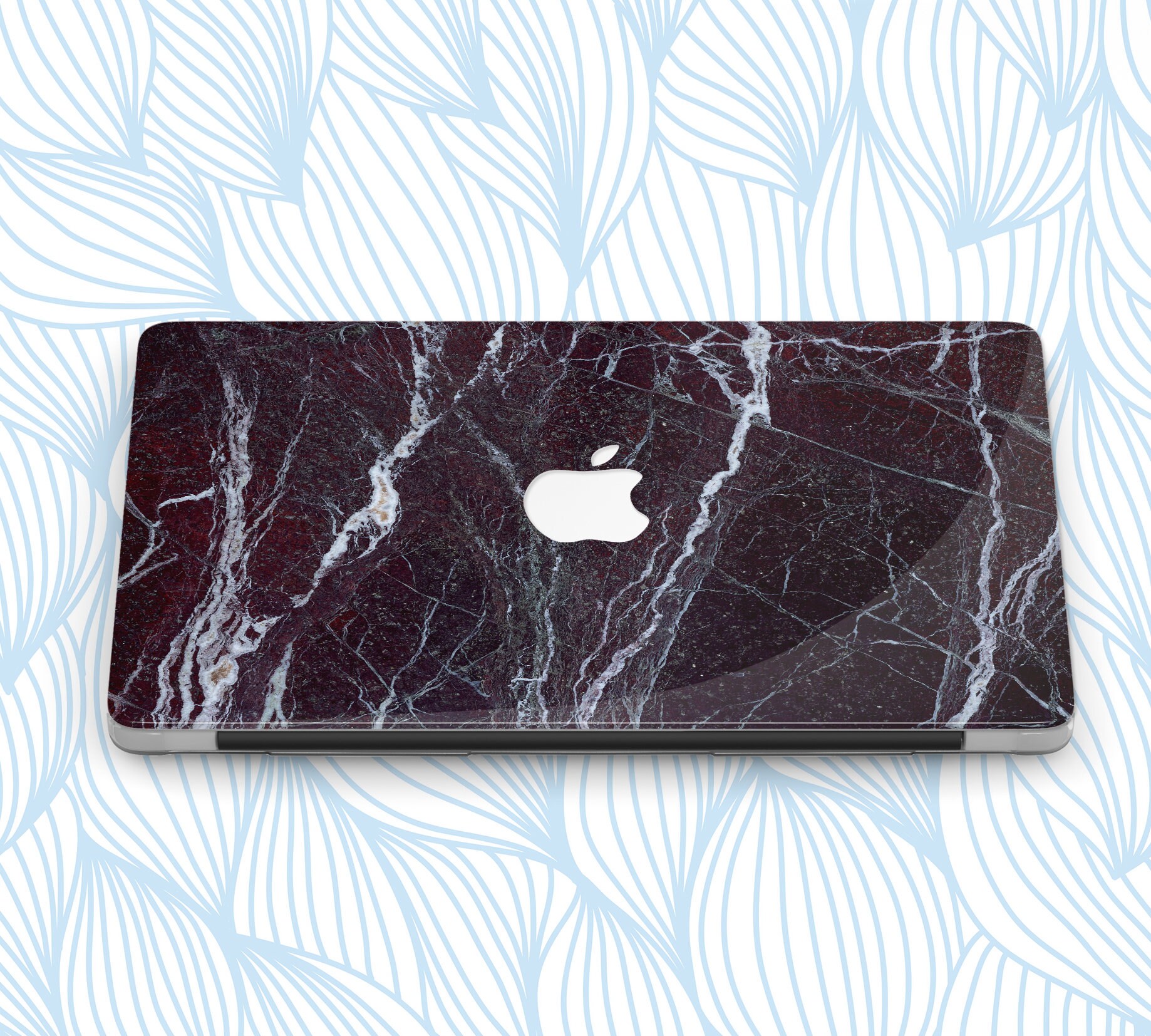 Brown marble macbook case with stone marble texture old marble | Etsy