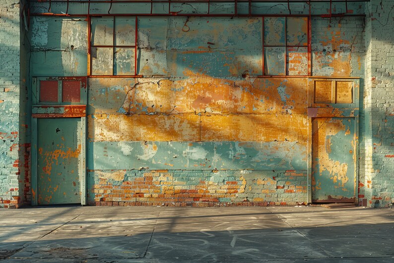 Rustic Industrial Wall Digital Backdrop High-resolution Photography ...