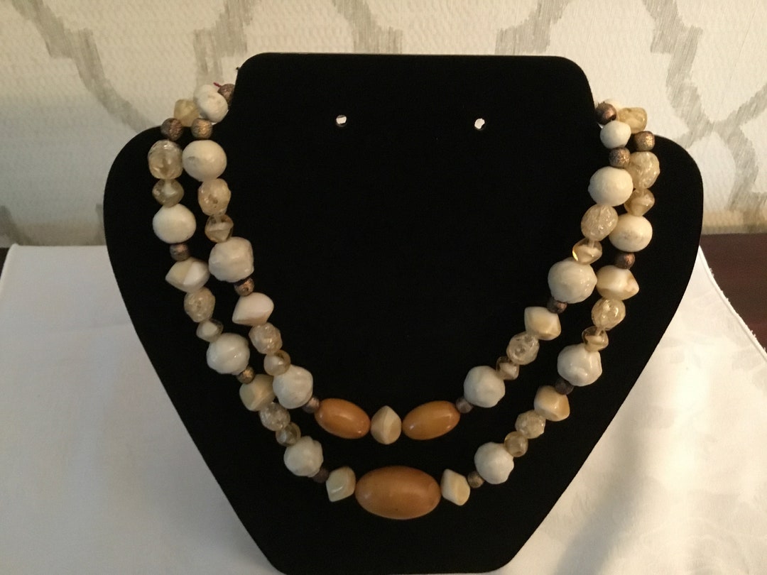 Stone and Bakelite Necklace - Etsy