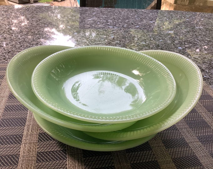Vibtage Fire a King Jadeite Jane Ray Set of 4 Soup Bowls - Etsy