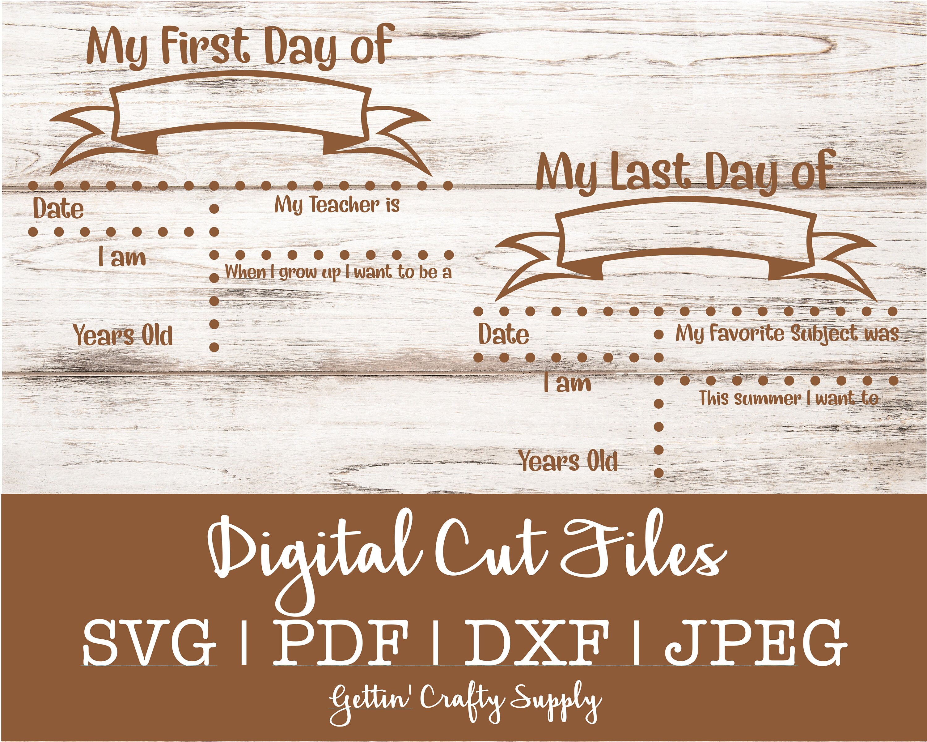 First and Last Day of School SVG First Day SVG File Last - Etsy