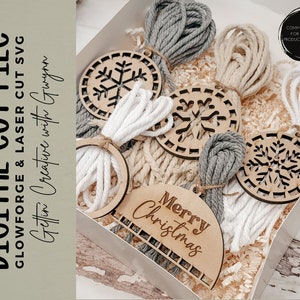 Glowforge File | Laser SVG File | Christmas SVG | Ornament Laser ...