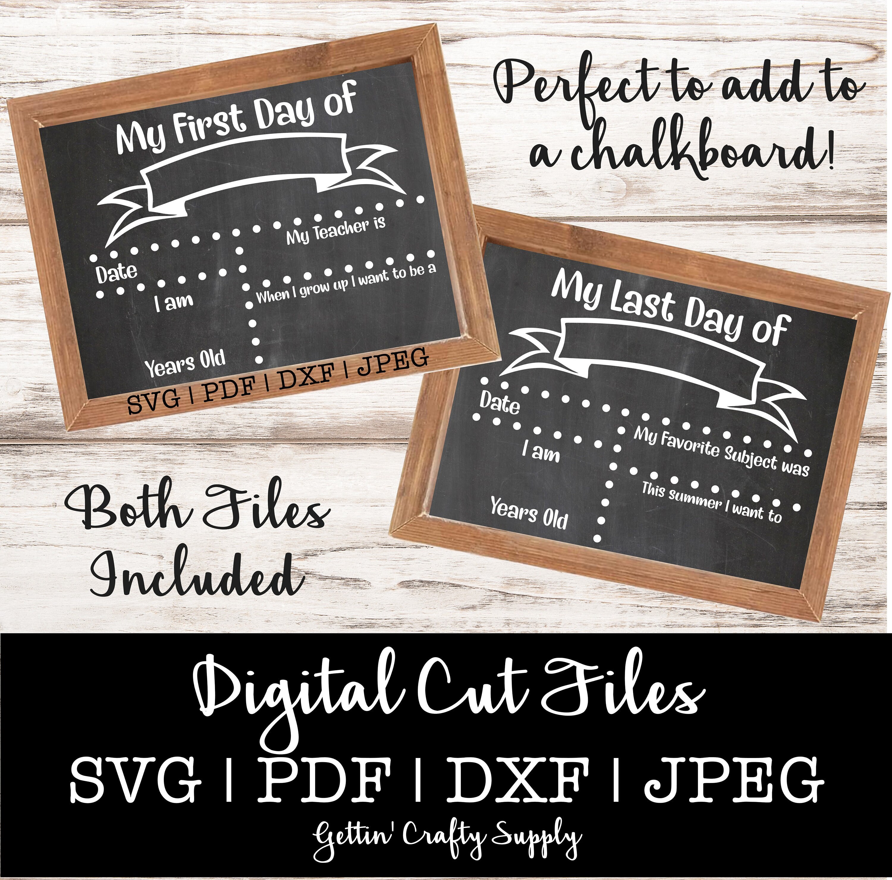 First and Last Day of School SVG First Day SVG File Last - Etsy