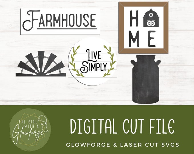 Glowforge SVG Laser SVG File Farmhouse SVG Farmhouse Tier Tray Laser ...