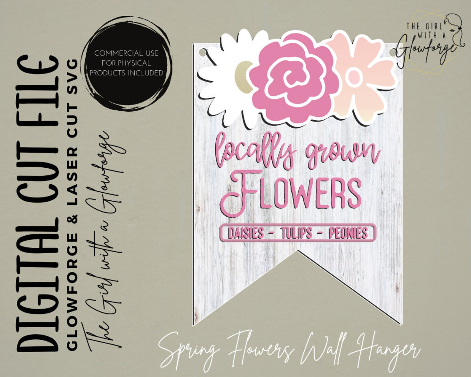 Glowforge File Laser SVG File Spring DIY Diy Kit Decor - Etsy