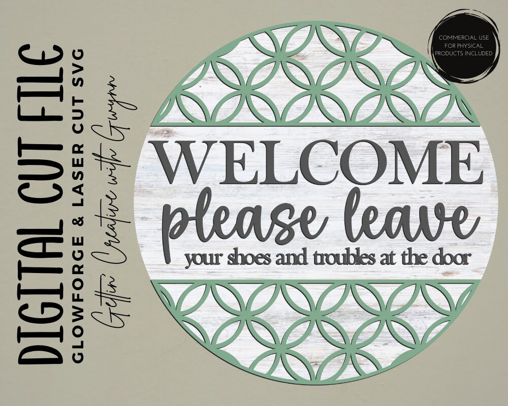 Laser SVG File Funny Farmhouse Door Hanger Laser Signs | Etsy