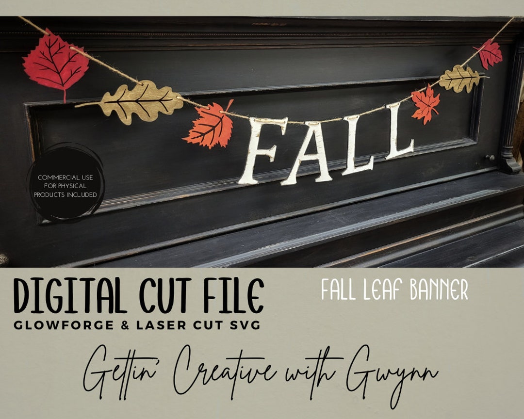 Glowforge File | Laser SVG File | Fall Banner SVG | Mantle Banner SVG ...