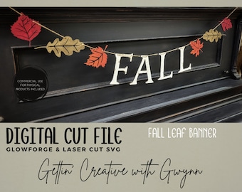Fall Pumpkin Crow Banner SVG | Laser Cut File | Glowforge | Fall Leaf ...