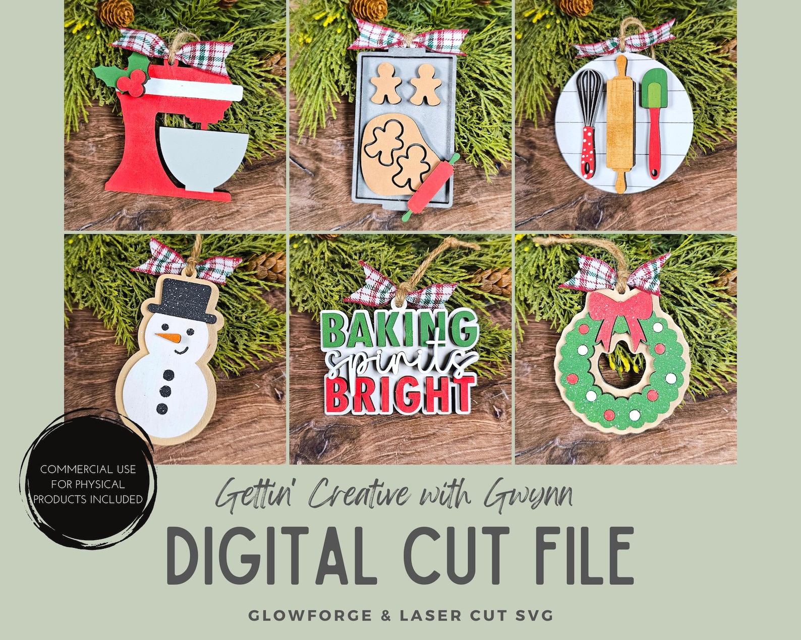 Pop Out Ornament Bundle Kit File | Laser Kit SVG File | Christmas Kit ...