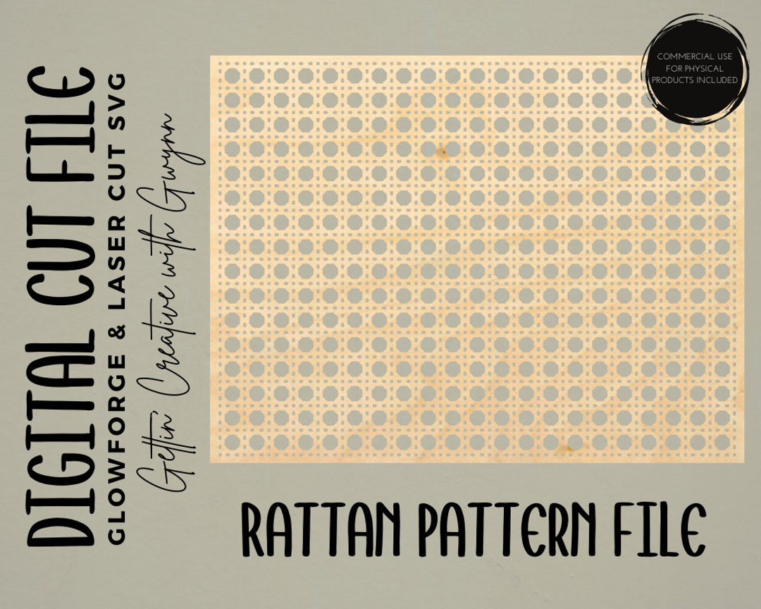Glowforge File | Laser SVG File | Rattan Pattern SVG | Cane Weave SVG ...