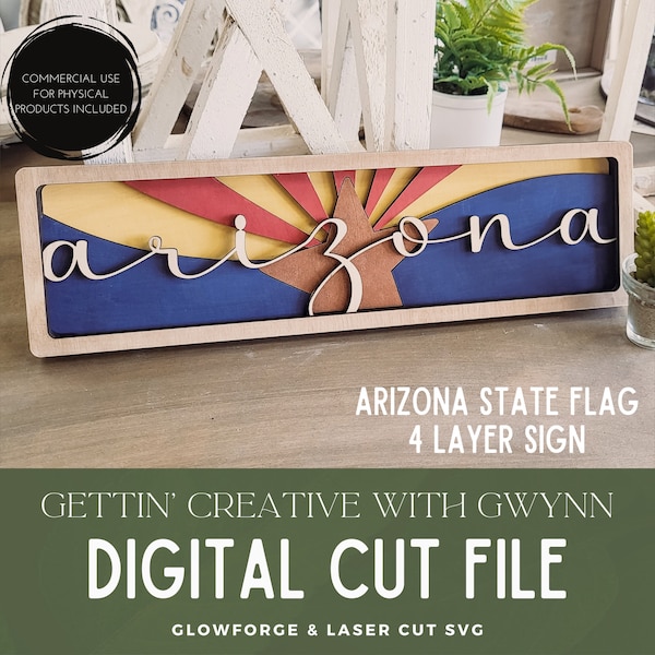 Arizona State Flag Svg - Etsy