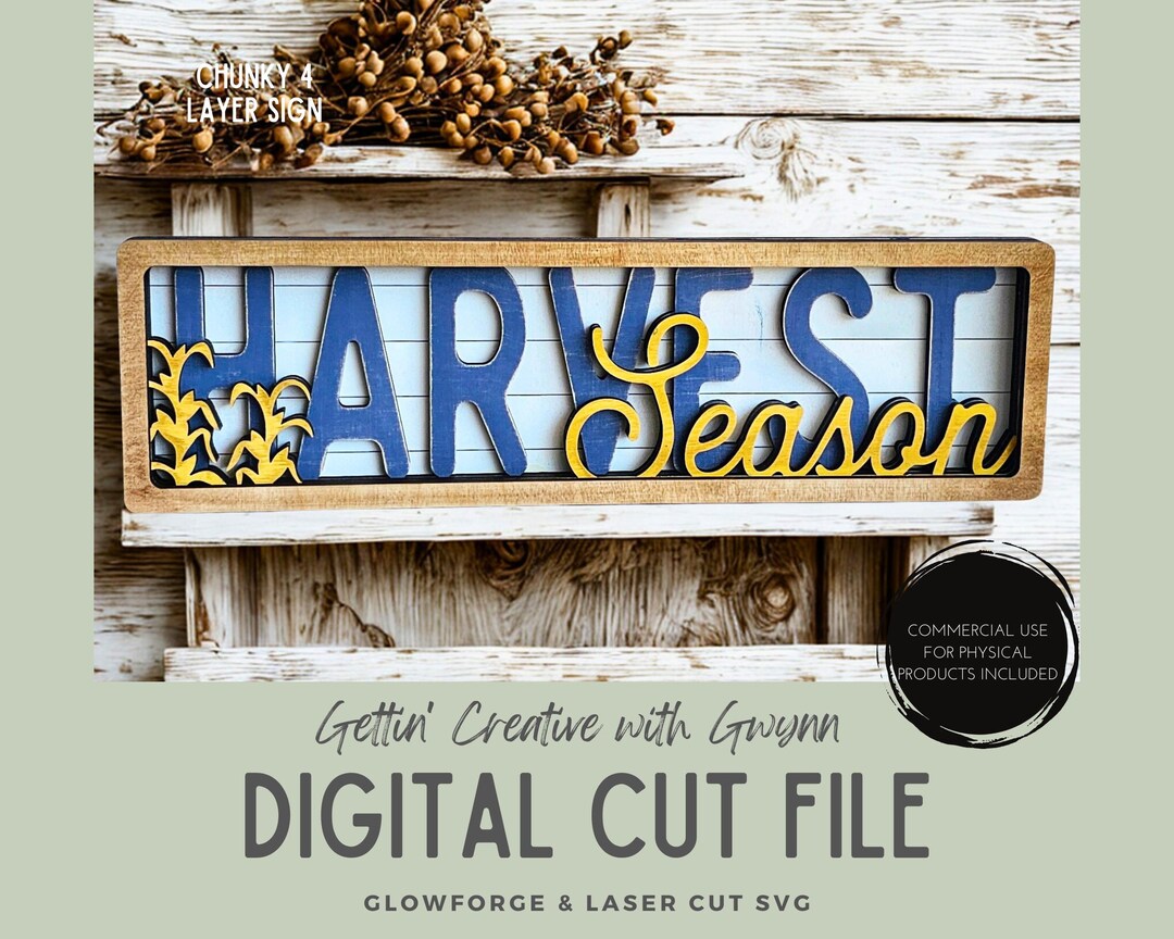 Glowforge File | Laser SVG File | Harvest Shelf Decor SVG | Laser Signs ...
