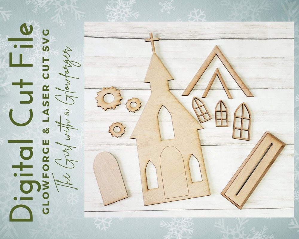 Glowforge SVG Laser SVG File Church SVG Laser Church - Etsy