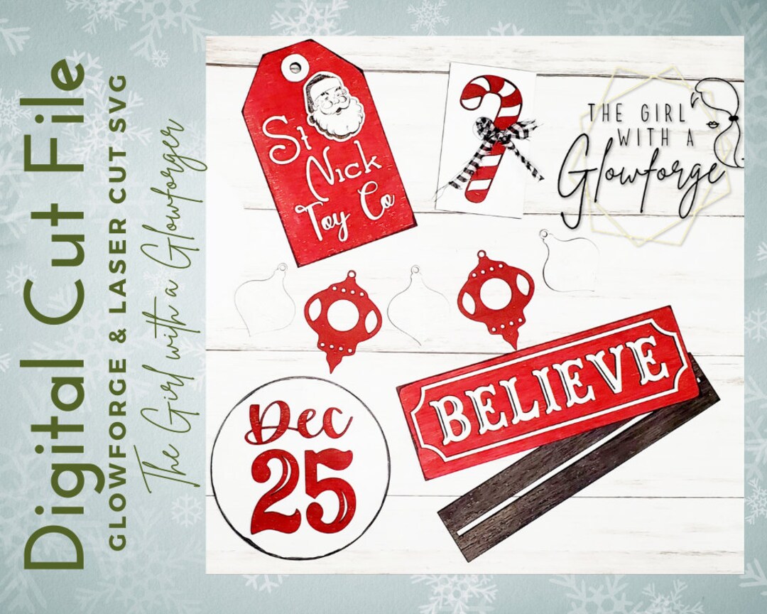 Glowforge SVG | Laser SVG File | Christmas SVG | Christmas Laser | Tier ...
