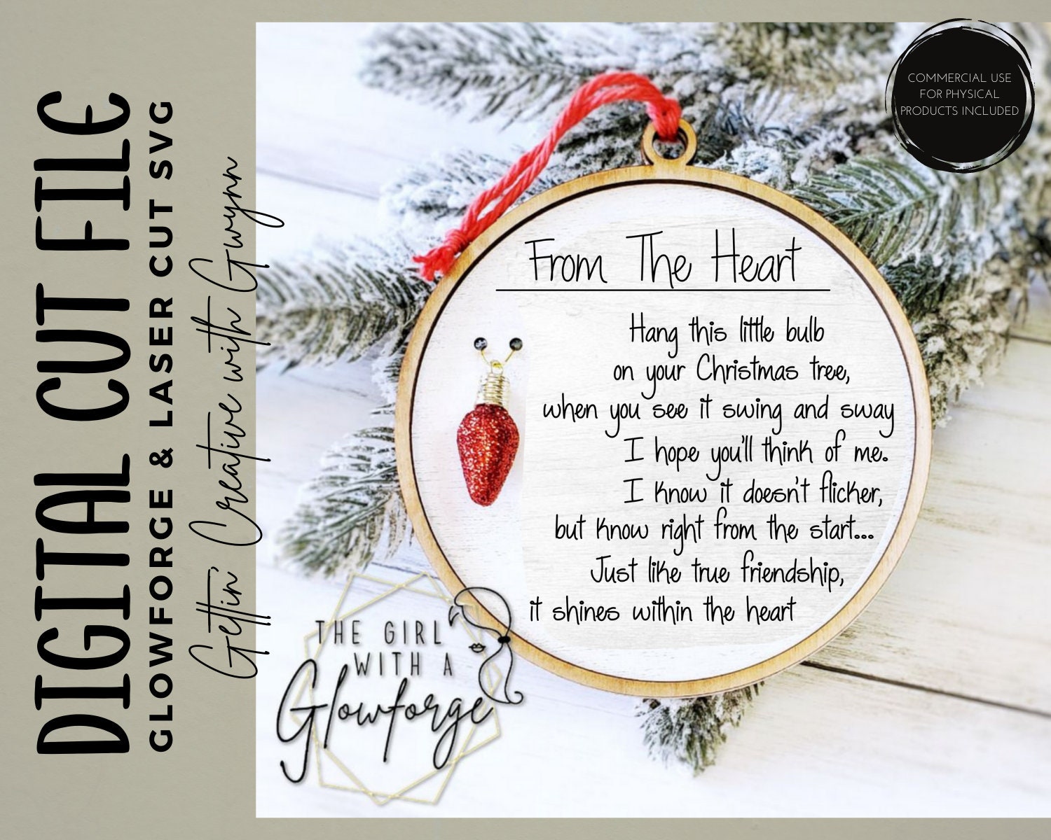 Glowforge SVG | Laser SVG File | Christmas SVG | Ornament Laser ...