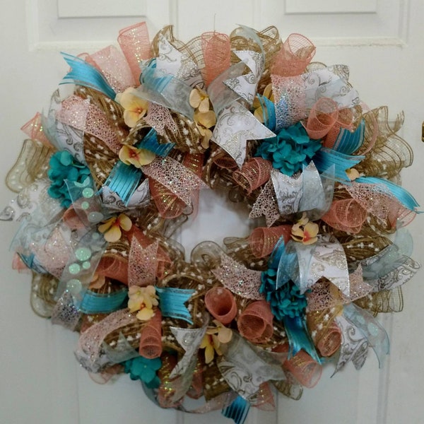 Turquoise Wreath - Etsy