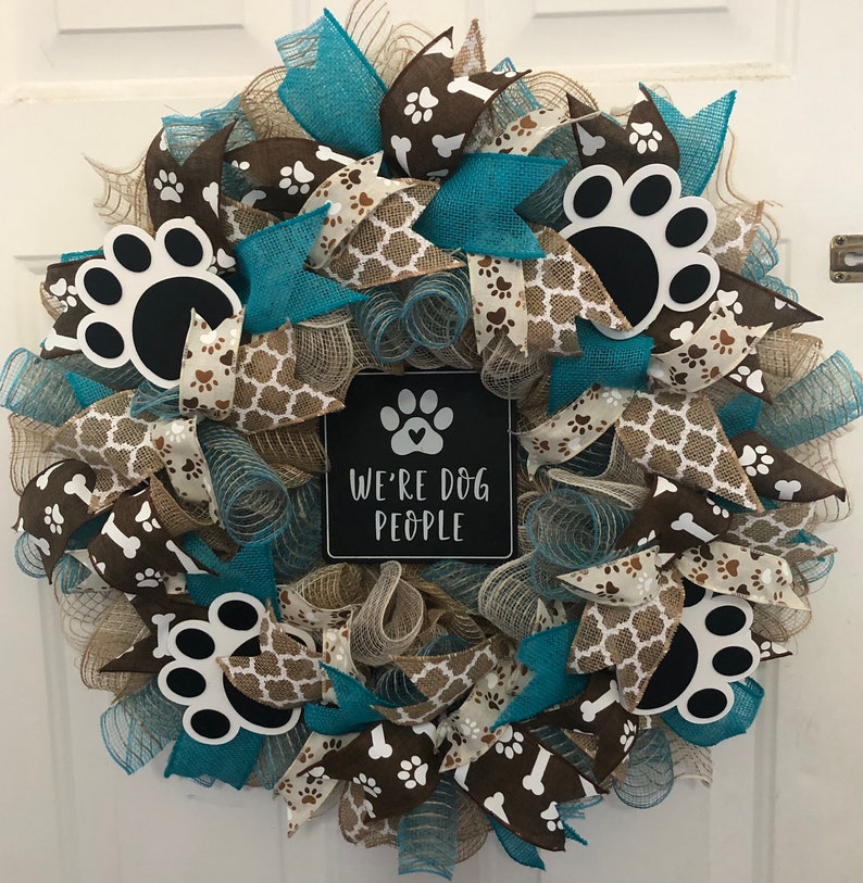 Were Dog People Deco Mesh Wreath | Etsy