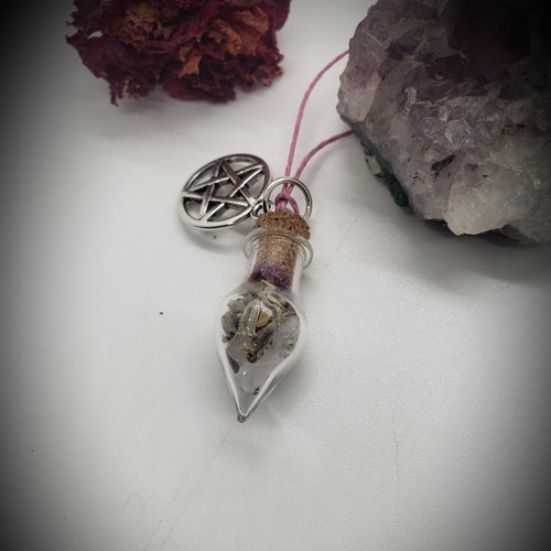 Happiness Happy Spell // Spell Jar Necklace // Pentacle | Etsy