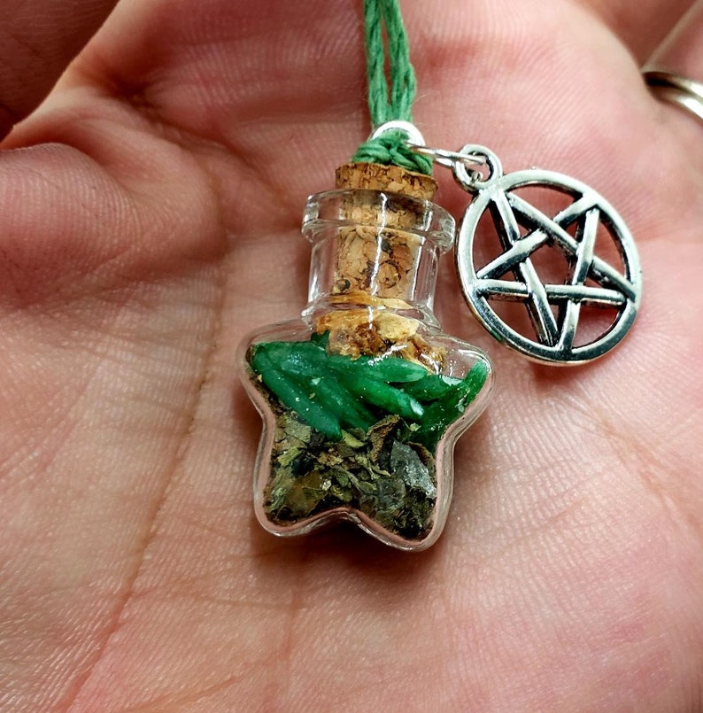 Spell Jar Necklace // Good Luck Spell Jar // Spell Bottle | Etsy