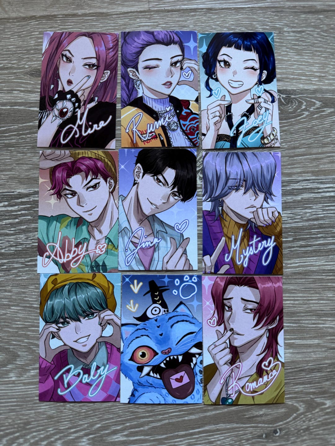 Kpop Demon Hunters Saja Boys Huntrix Rumi Mira Zoey Jinu Mystery Baby Romance Abby Photocard ...