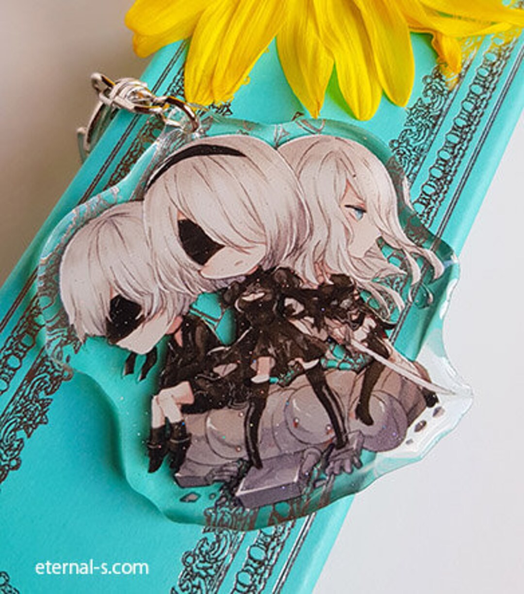Nier Automata 2.5 Inch Glitter Keychain 2b A2 9s - Etsy