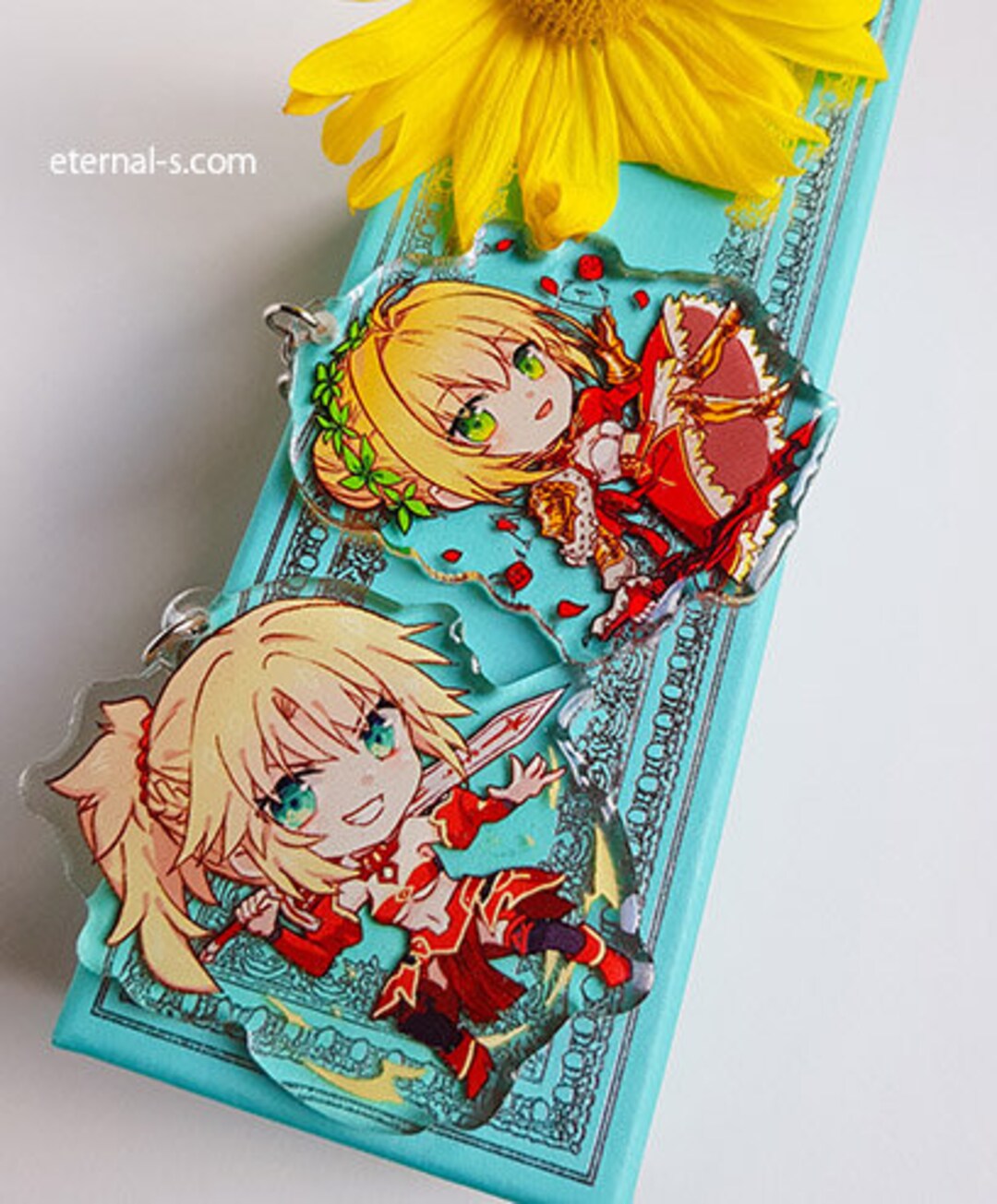 Fate Grand Order FGO 2.5 Inch Glitter Keychain Mordred Nero - Etsy