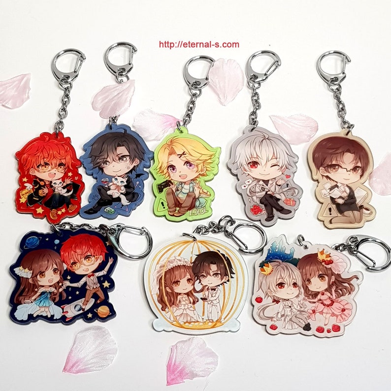 Mystic Messenger 2.5 glitter keychain Seven Saeyoung Saeran | Etsy