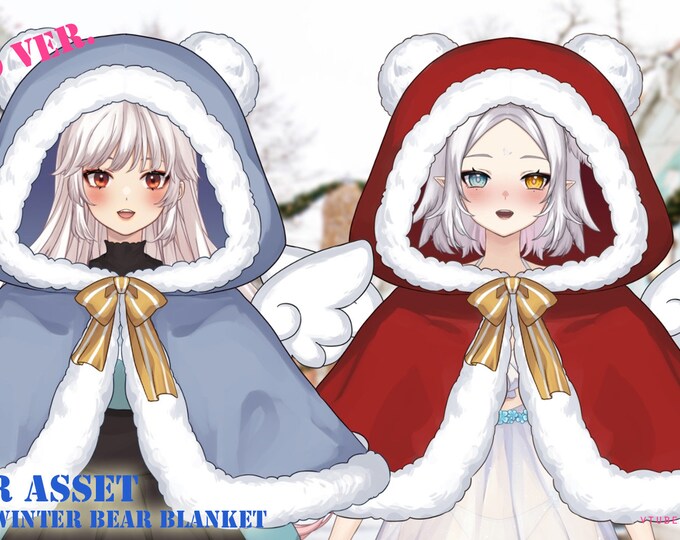 Vtuber Asset Animated Christmas Winter Bear Teddy Costume Blanket Model ...
