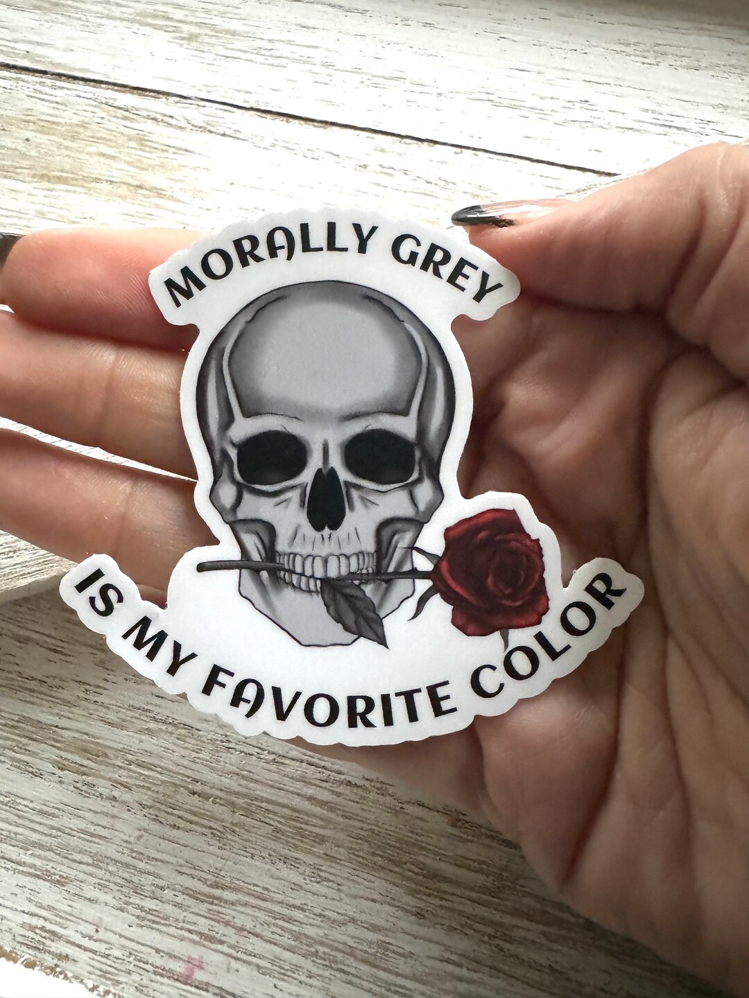 Morally Grey is My Favorite Color Large Bookish Sticker - Etsy