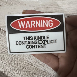 Warning label, explicit content, kindle, ereader, book, bookish ...