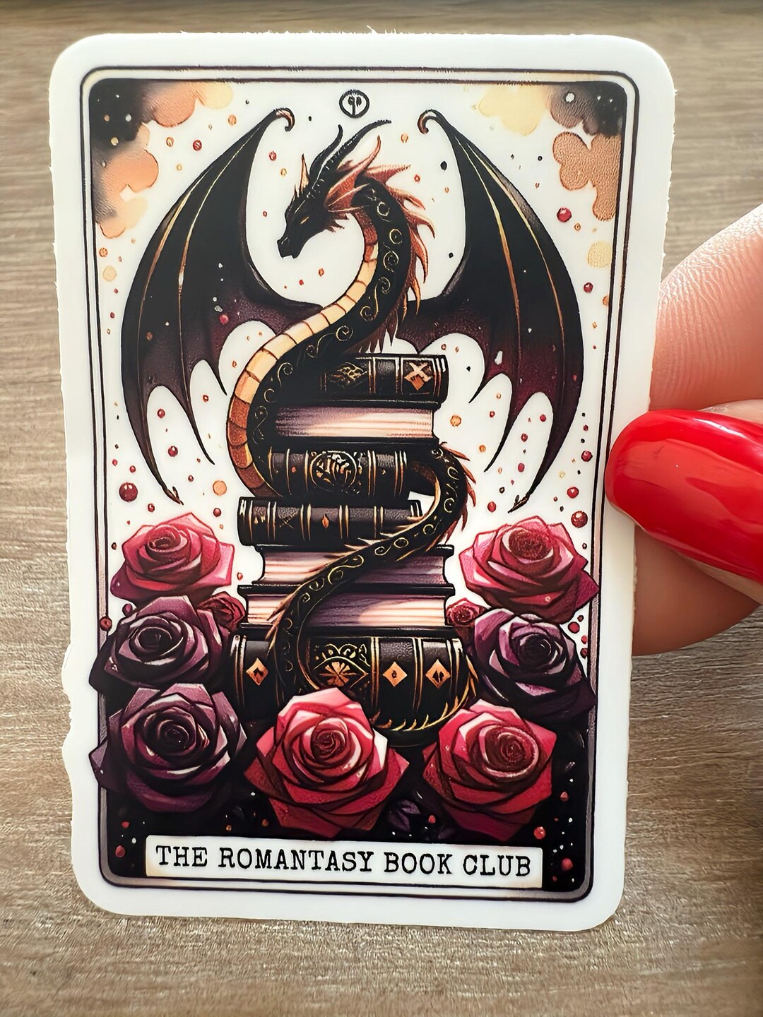 Romantasy Dragon Sticker, Bookish, Ereader, Laptop Sticker, Waterproof ...