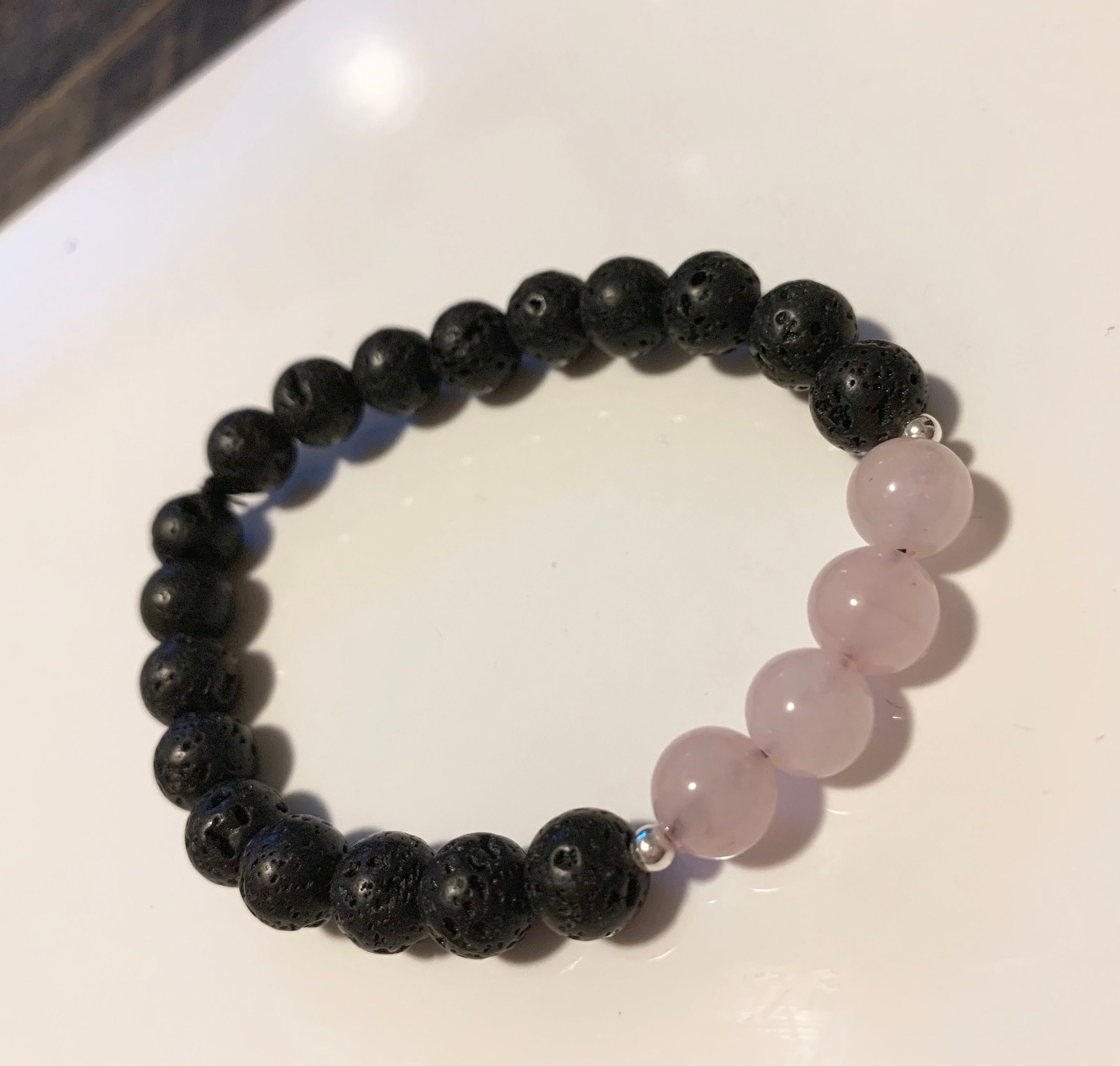 Piedra preciosa rosa aventurina & rosa Quarts con Lavarock. - Etsy España