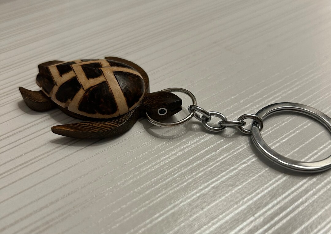 Koa Wood Honu "turtle" Key Chain - Etsy