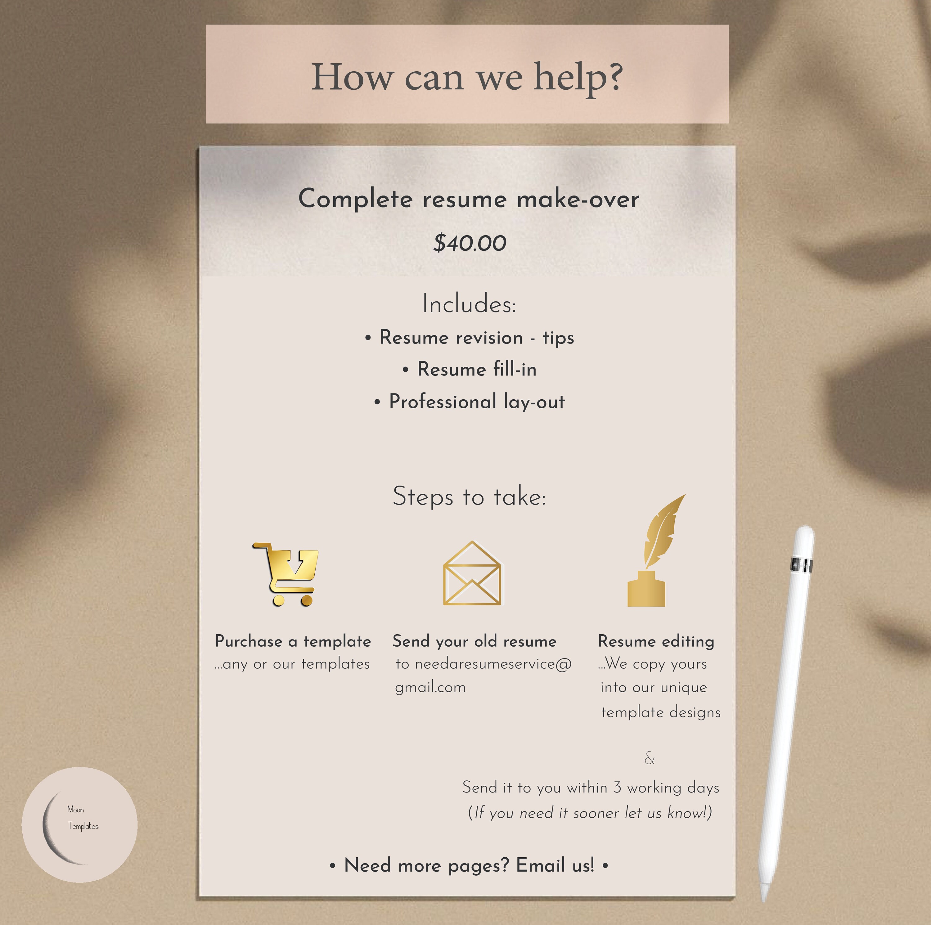 Clean Modern Template Conservative Resume Template Cover - Etsy UK