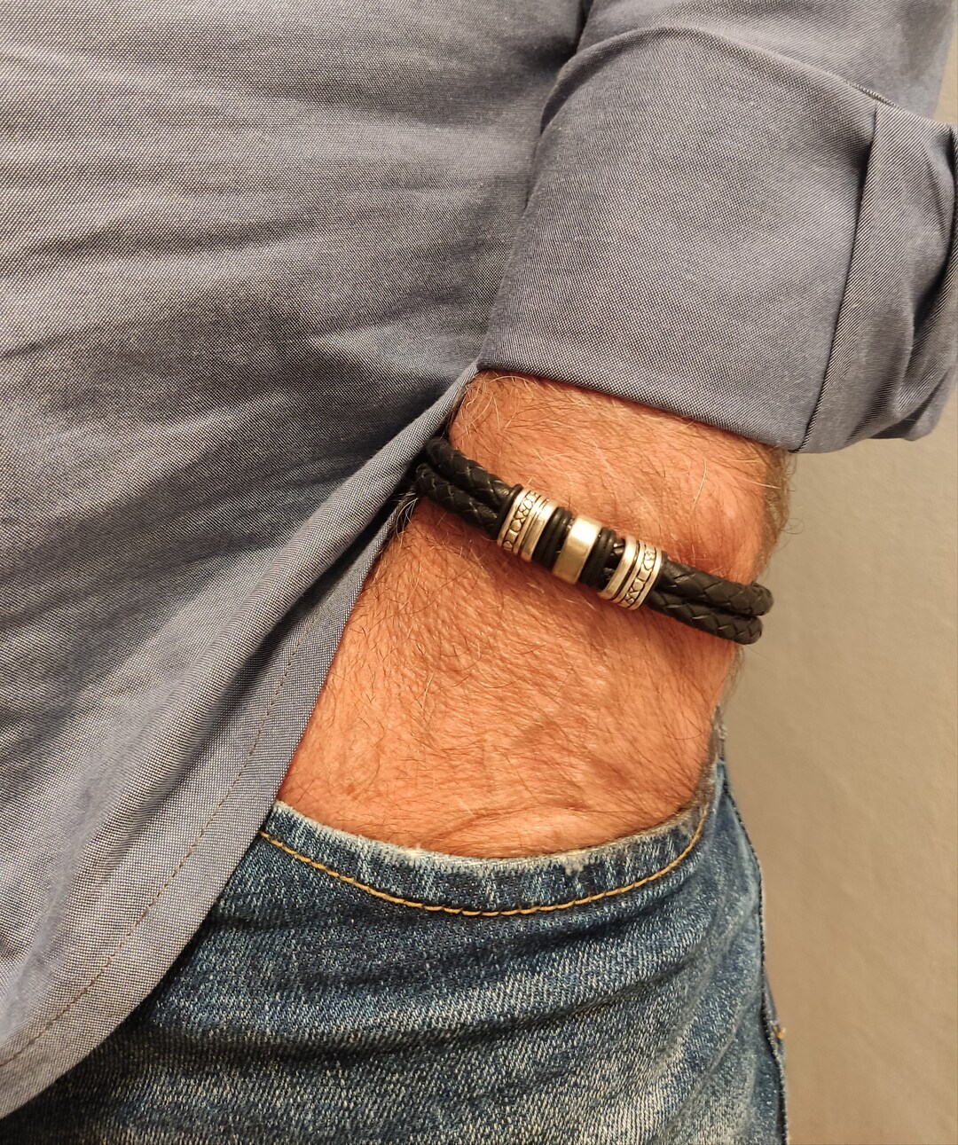 Roma Bracelets, Personalized Men's Bracelet, Gift for Father, Men's ...