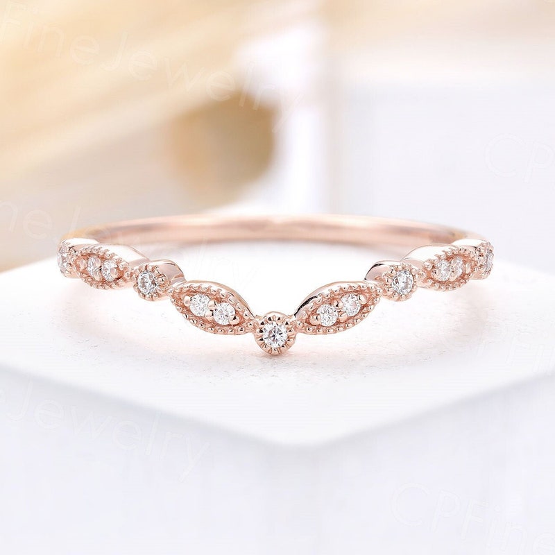 Gold Chevron Wedding Band - Etsy