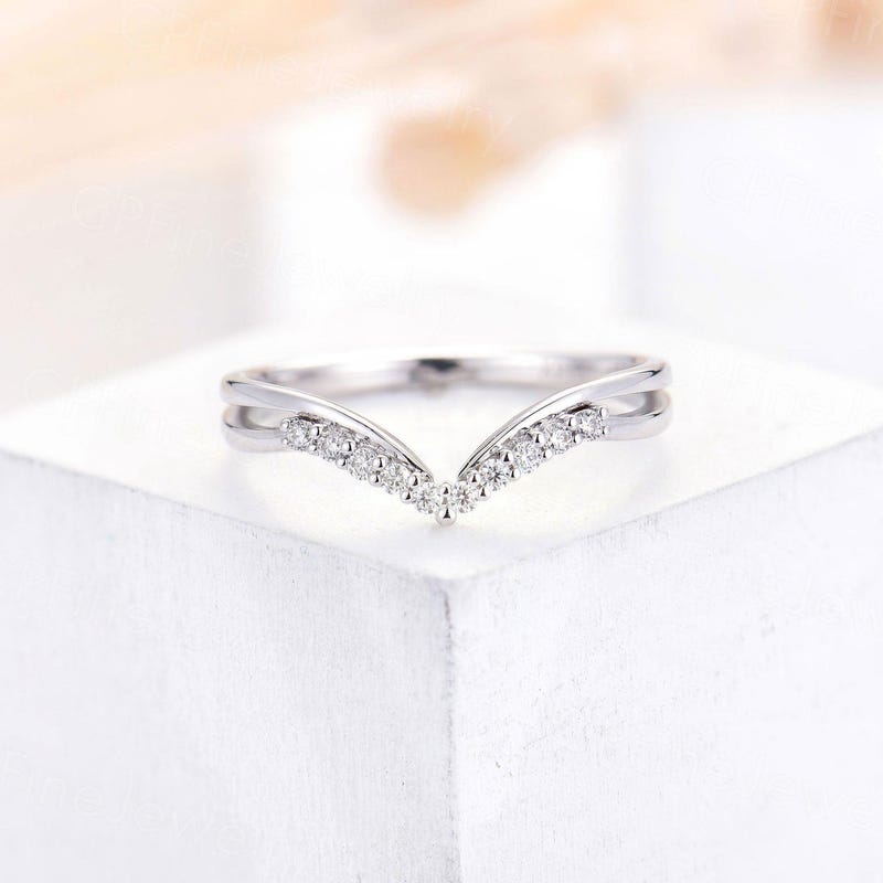 Gold Chevron Wedding Band - Etsy