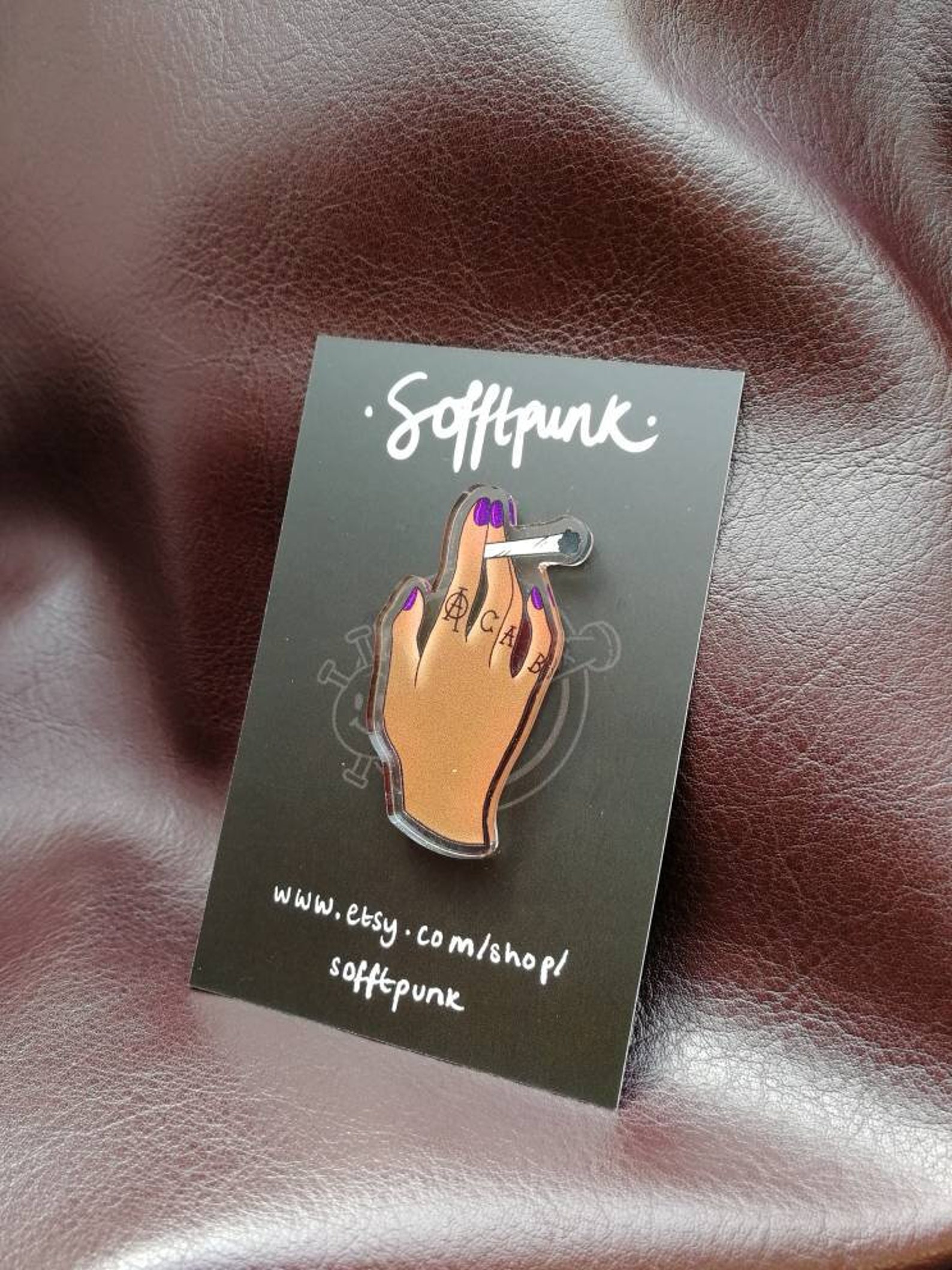 ACAB Pin 100% Recycled Acrylic | Etsy