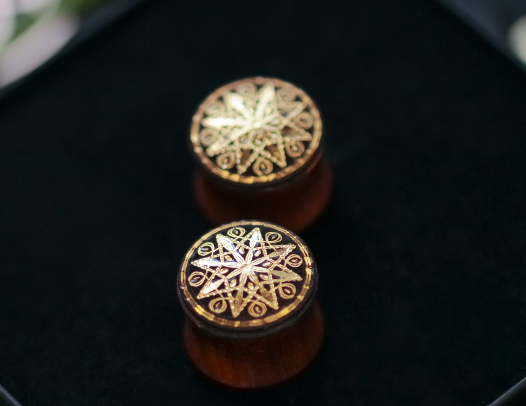 Plugs Silver/plugs Gold/ Plugs Handmade/ Plugs Sacred Geometry/ Plugs ...