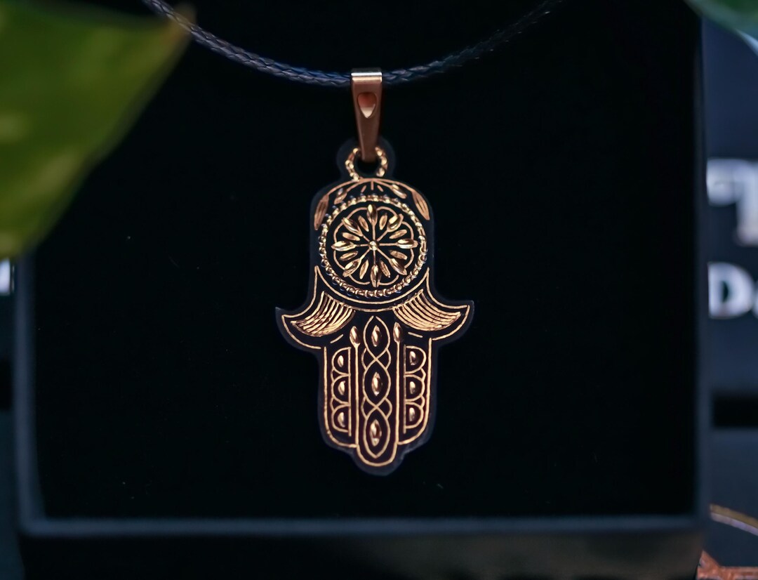Pendant Fatima's Hand With Gold and Silver - Etsy