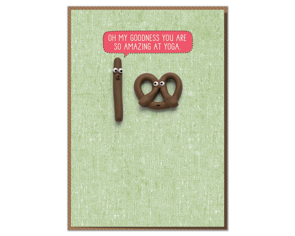 Oh My Goodness You Are so Amazing at Yoga. Funny Greeting Card - Etsy