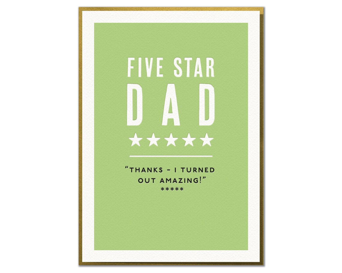 Five Star Dad. Thanks I Turned Out Amazing Funny - Etsy