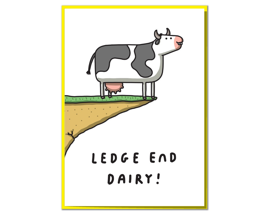 Ledge End Dairy Funny Congratulations or Birthday Card for A - Etsy