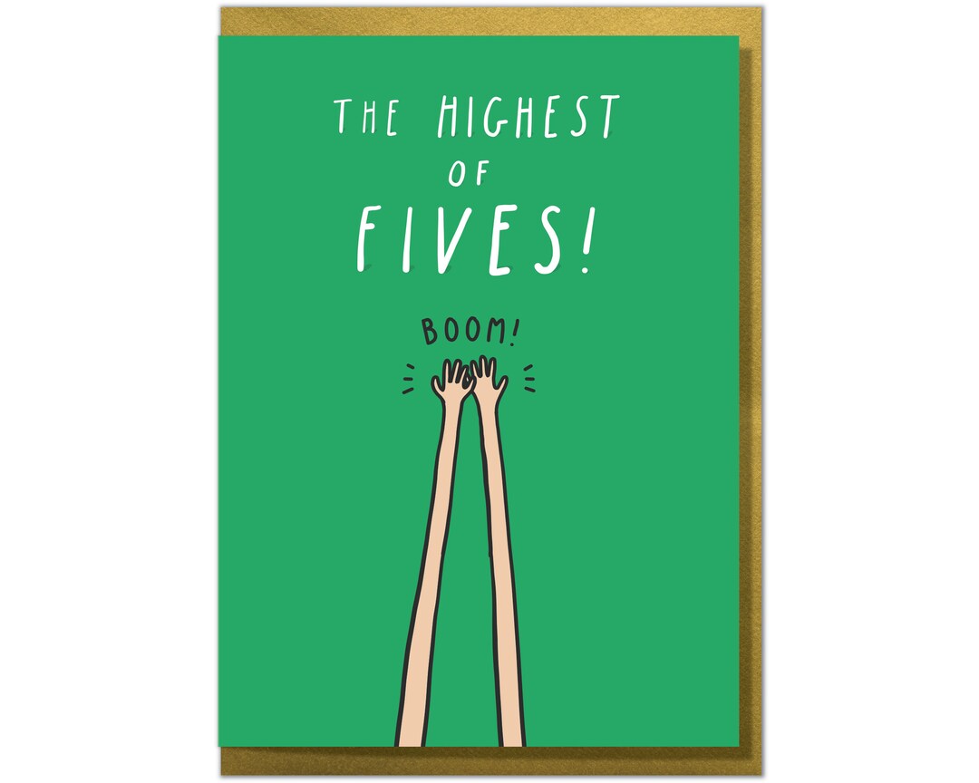 The Highest of Fives Funny Good Luck Congratulations New - Etsy
