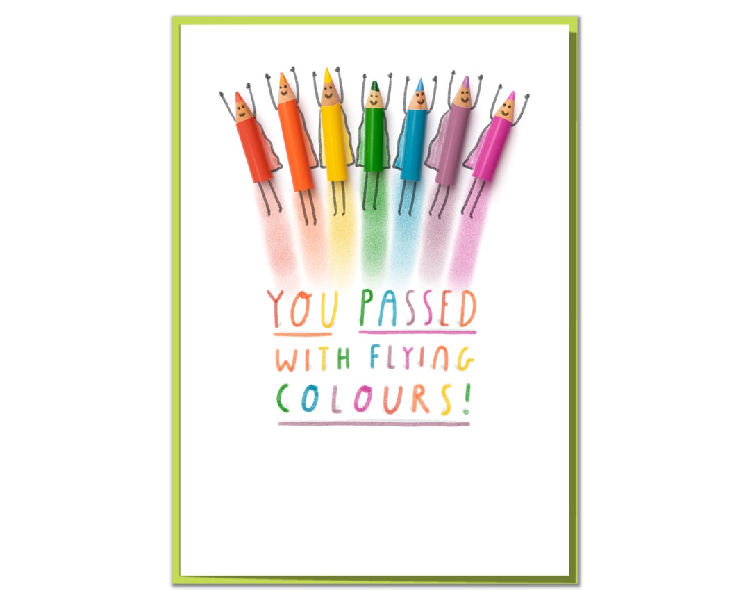 Buy You Passed With Flying Colours! Funny Exam Congratulations Card Online in India - Etsy