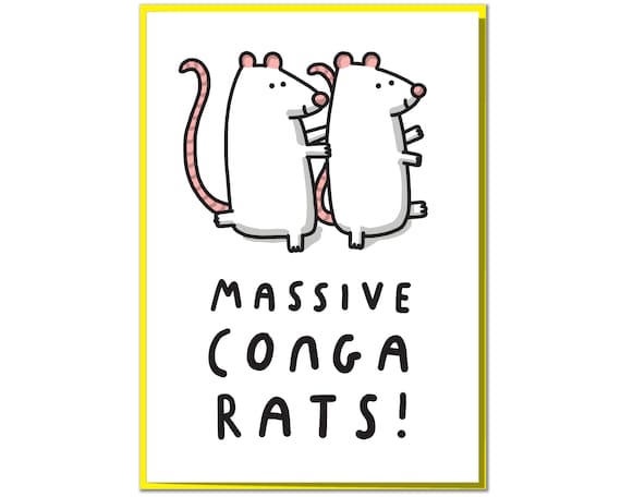 Massive Conga Rats Funny Congratulations Well Done You | Etsy