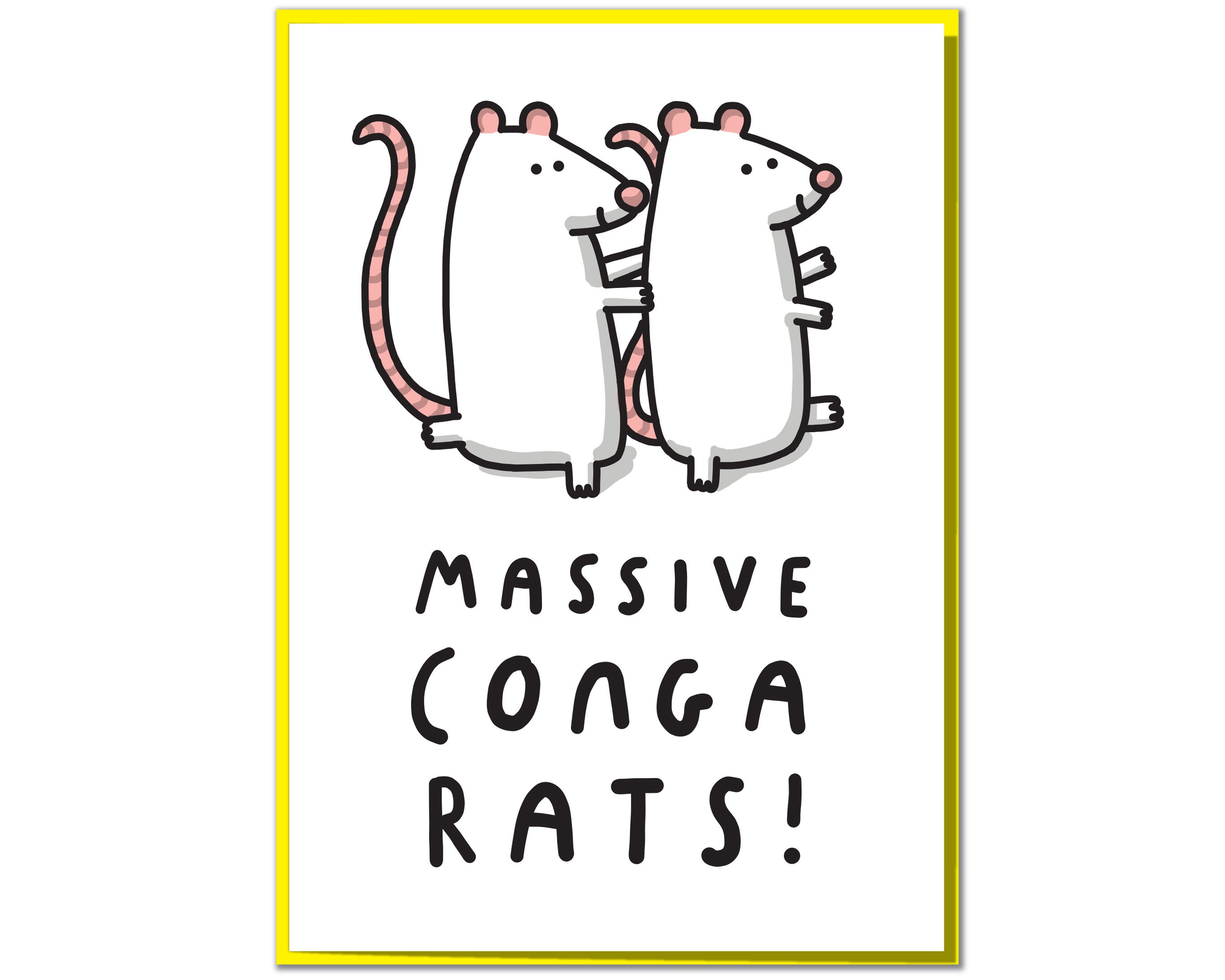 Massive Conga Rats Funny Congratulations Well Done You | Etsy