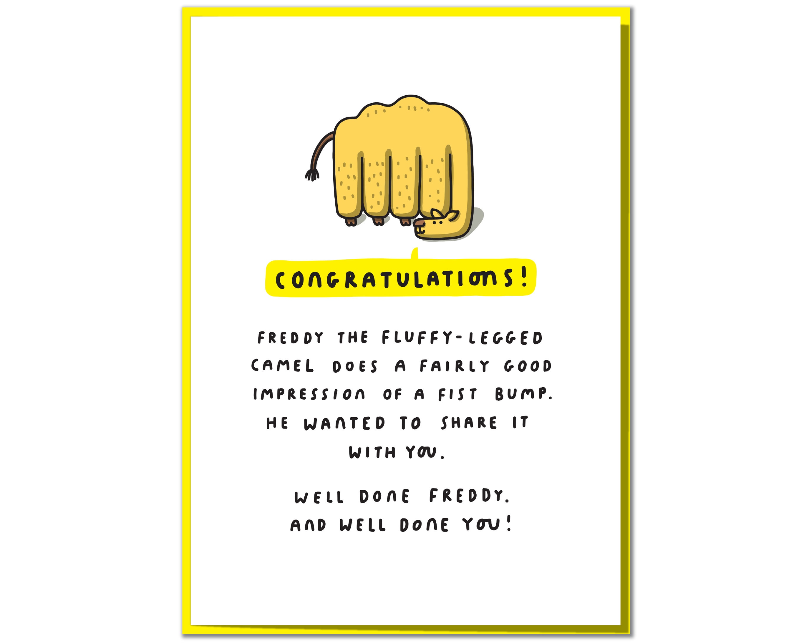Fist Bump Freddy. Funny Congratulations Well Done You Passed | Etsy