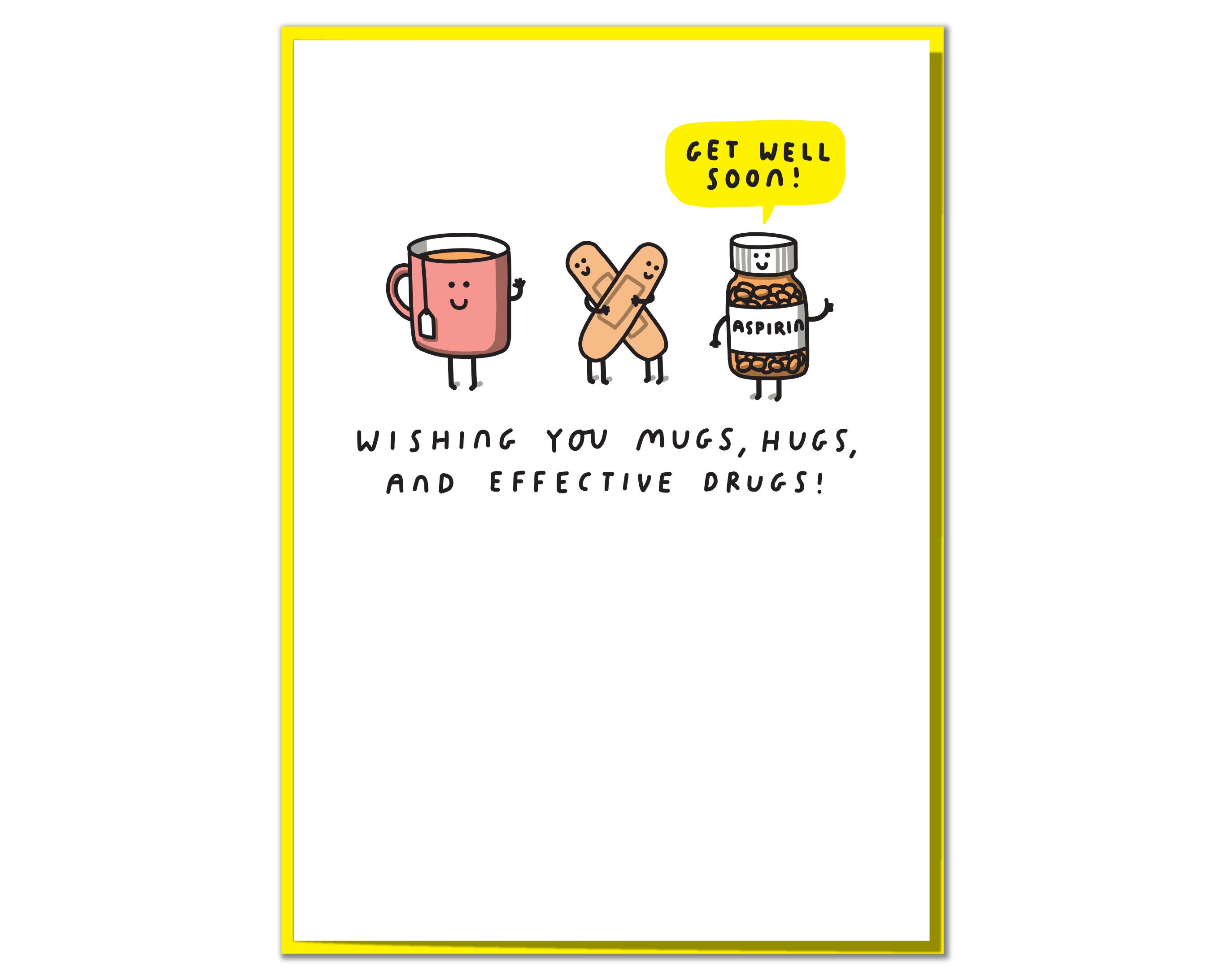 Wishing You Mugs Hugs and Effective Drugs Funny Get Well - Etsy
