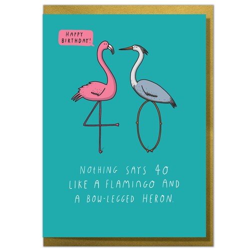 40th Birthday Card 40 and Fabulous Fortieth Personalised - Etsy